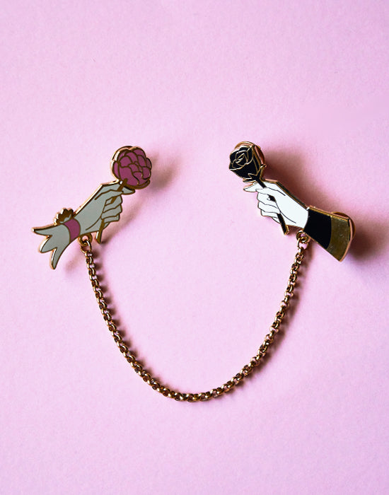 Peony And Silkrose Lapel Pin Miraongchua
